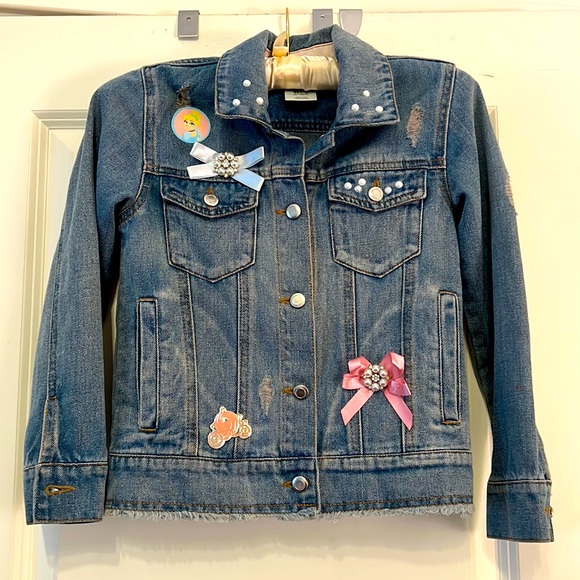 Disney | Jackets & Coats | Disney Couture Distressed And Jeweled Denim ...